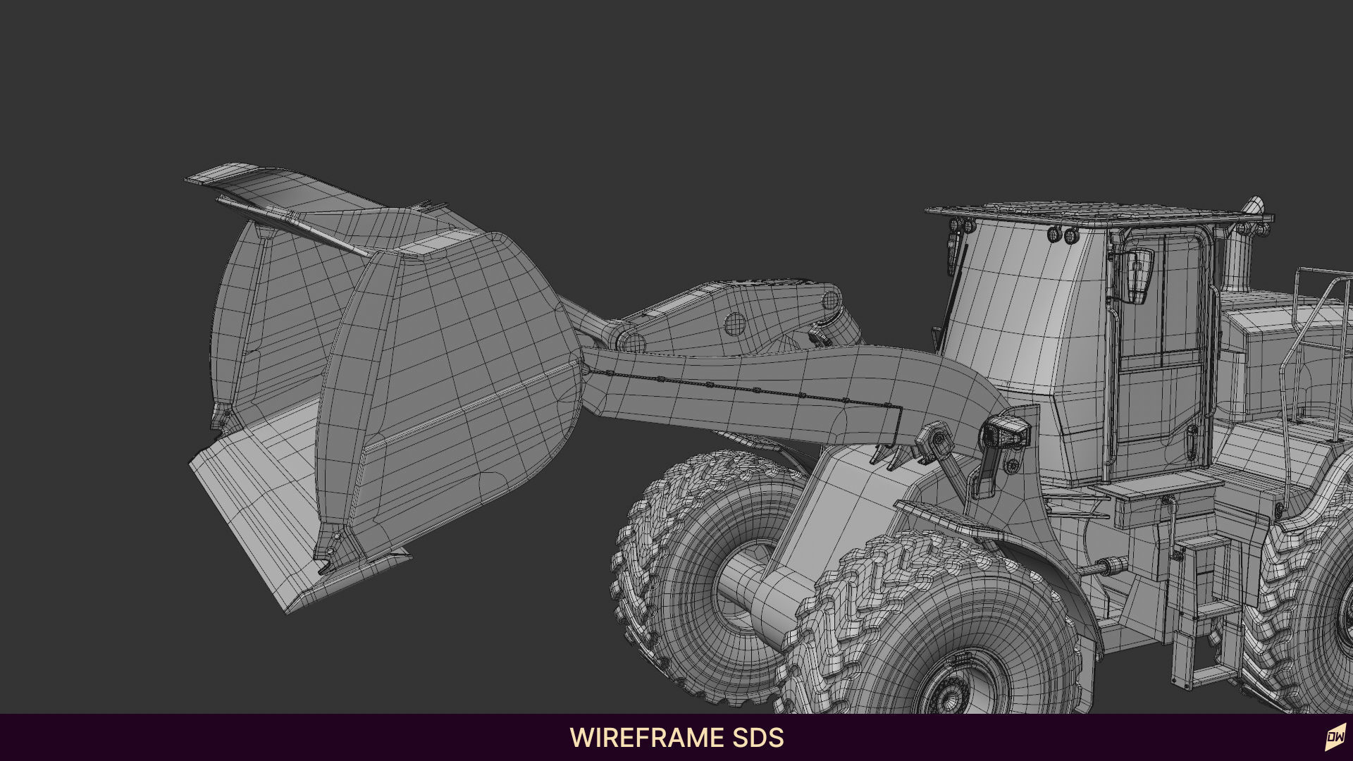 Wheel loader rig 3D model rigged | CGTrader