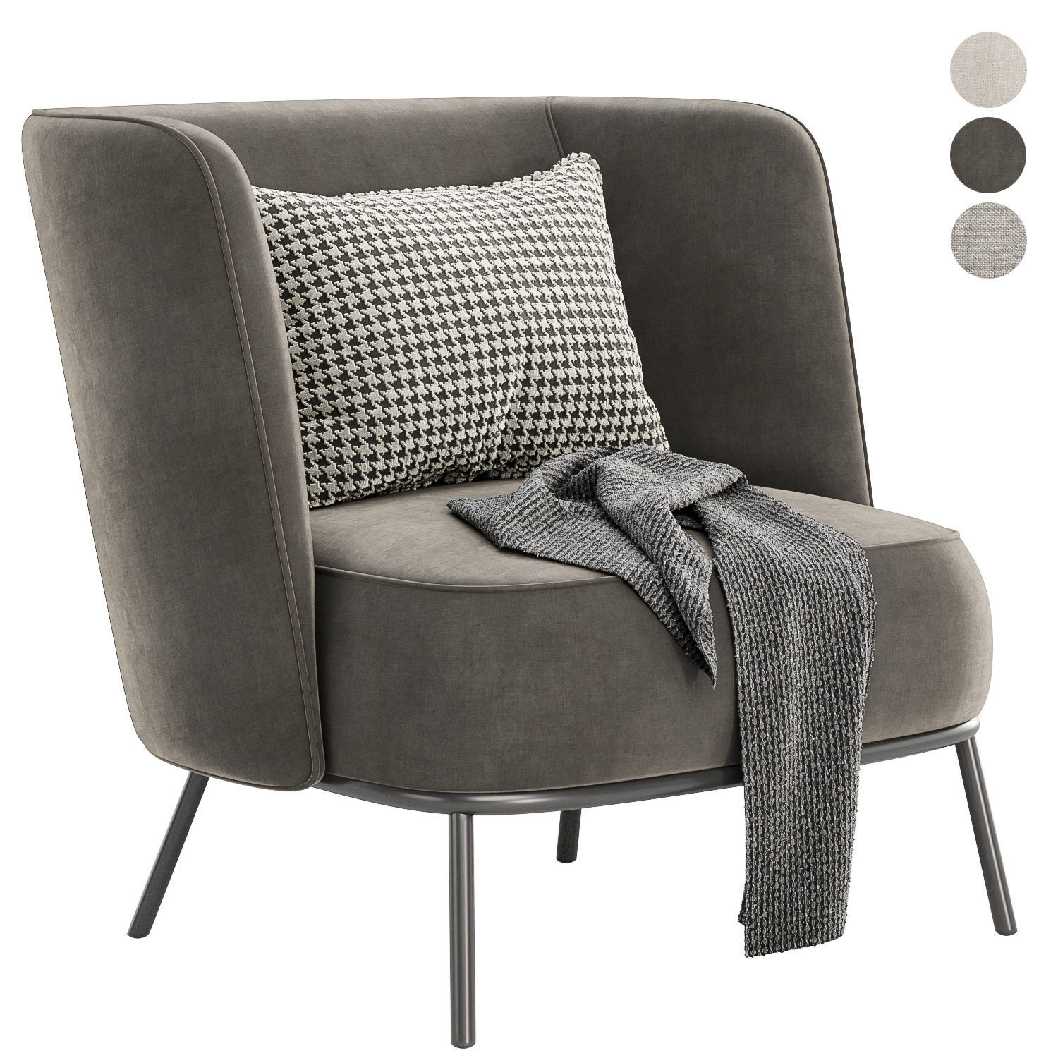 Offecct SHIFT HIGH High-back fabric armchair 3D model | CGTrader