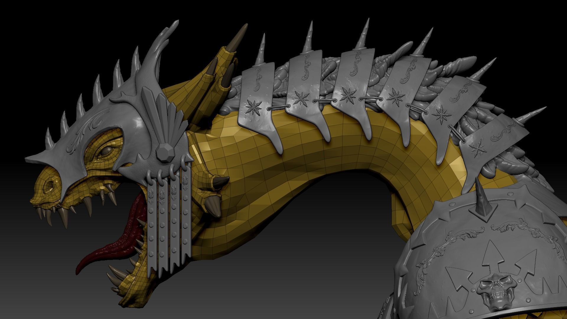 3D model Dragon Warrior Low-poly VR / AR / low-poly | CGTrader