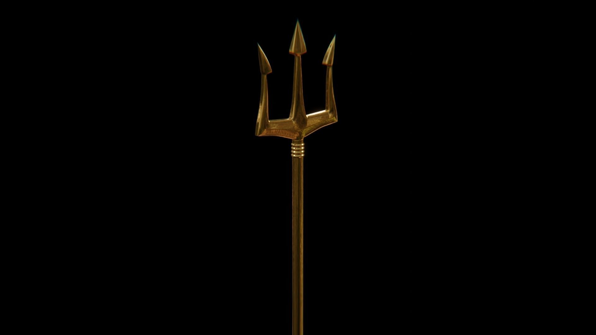 Poseidon Trident 3D model | CGTrader