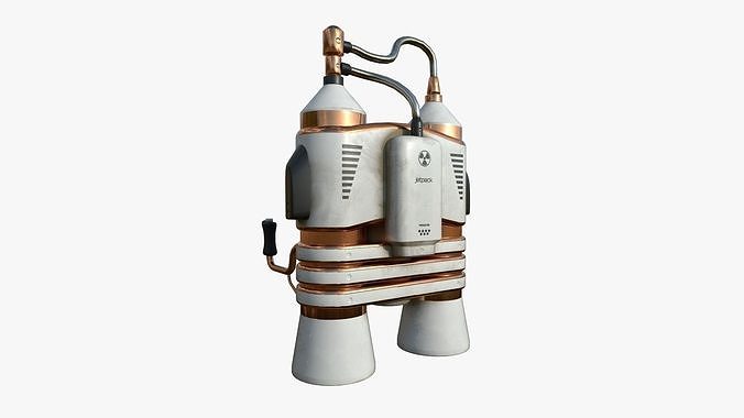 3D model Jetpack E01 White Copper - SciFi Character Design VR / AR / low-poly | CGTrader