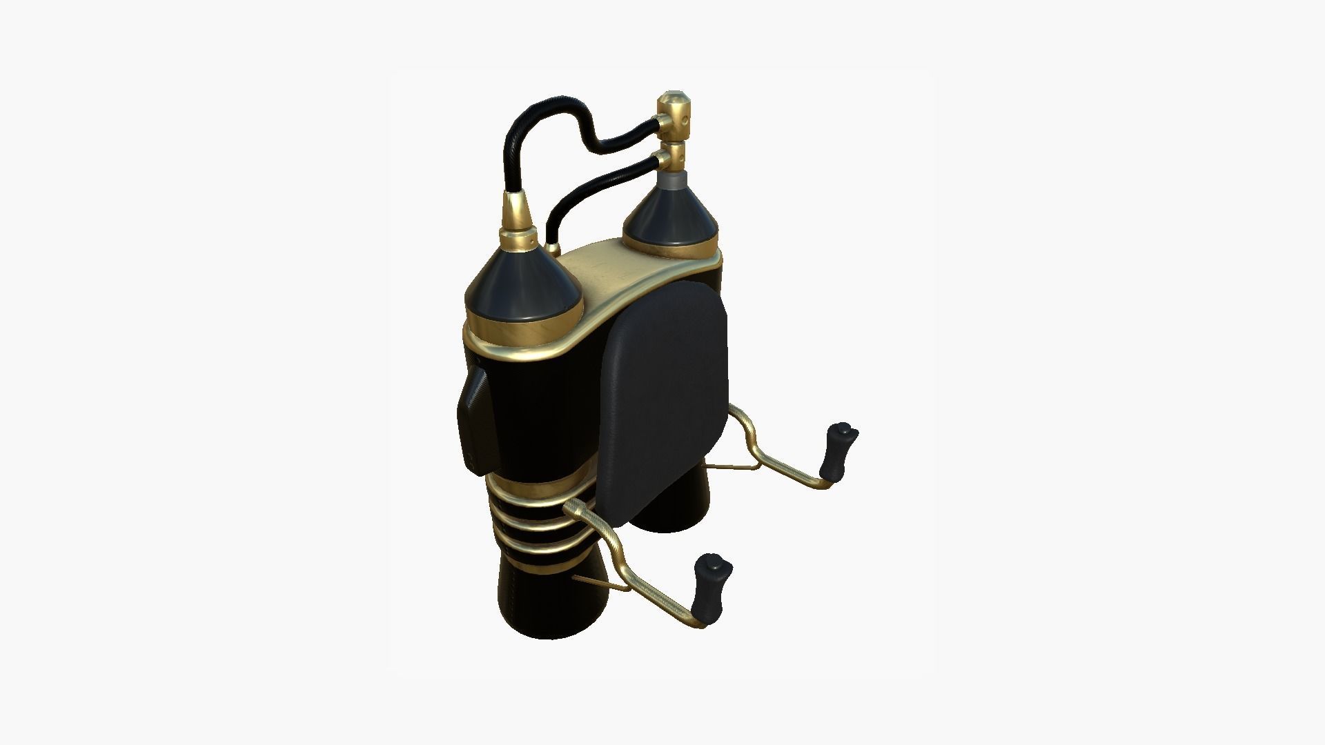 3D model Jetpack E02 Golden Black - SciFi Character Design VR / AR ...