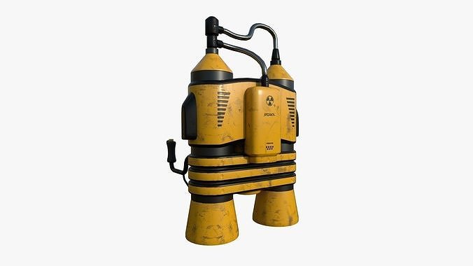 3D model Jetpack E03 Yellow Black - SciFi Character Design VR / AR ...