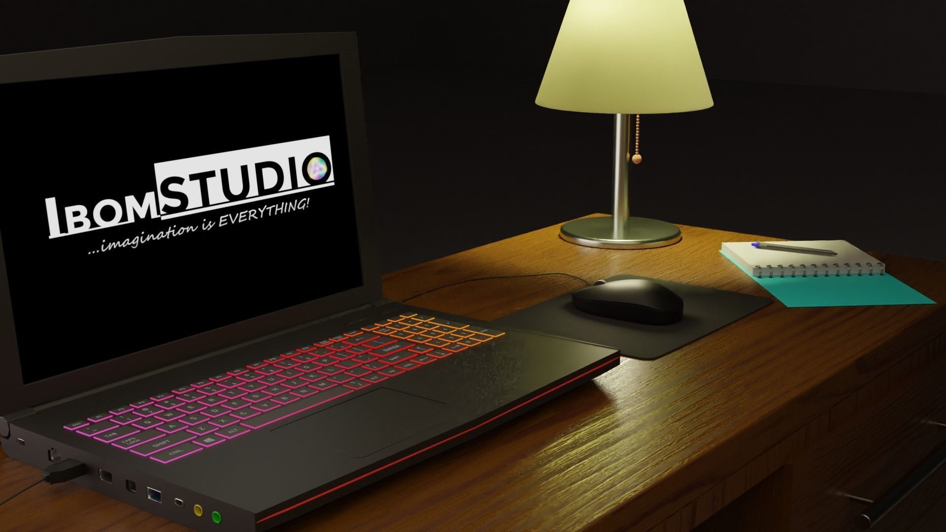 Game-Ready MSI Gaming Laptop with Animated RGB Keypad Lights 3D model ...