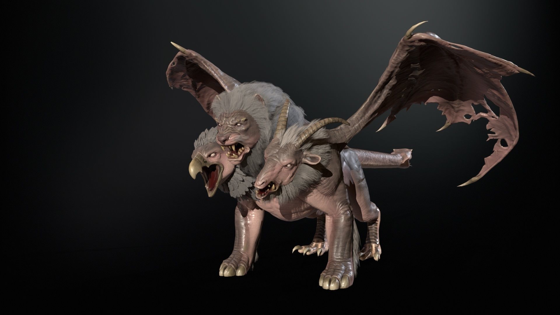 3D model Chimera VR / AR / low-poly | CGTrader