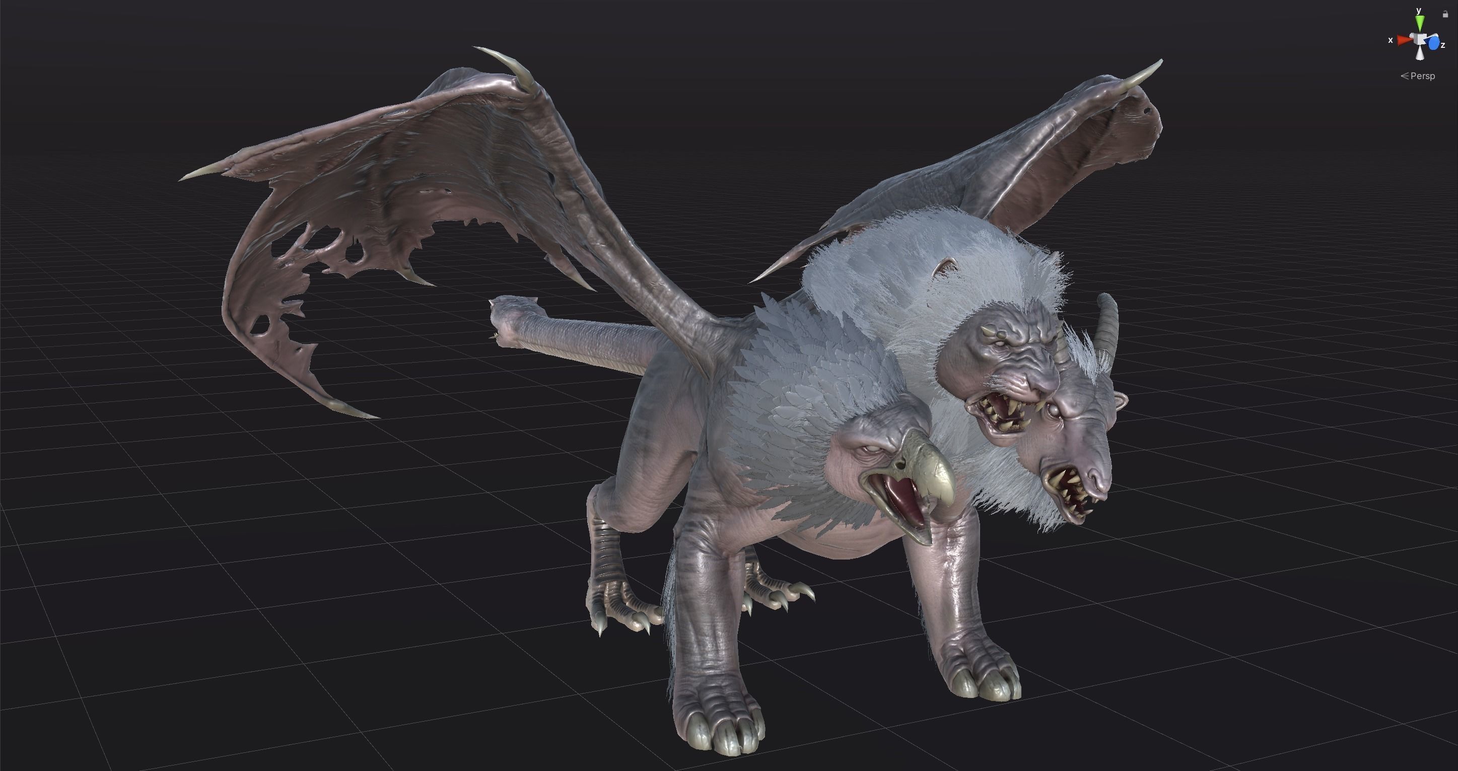 3D model Chimera dragon VR / AR / low-poly | CGTrader
