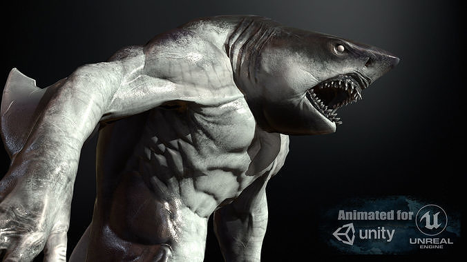 3D model MutantShark shark VR / AR / low-poly | CGTrader