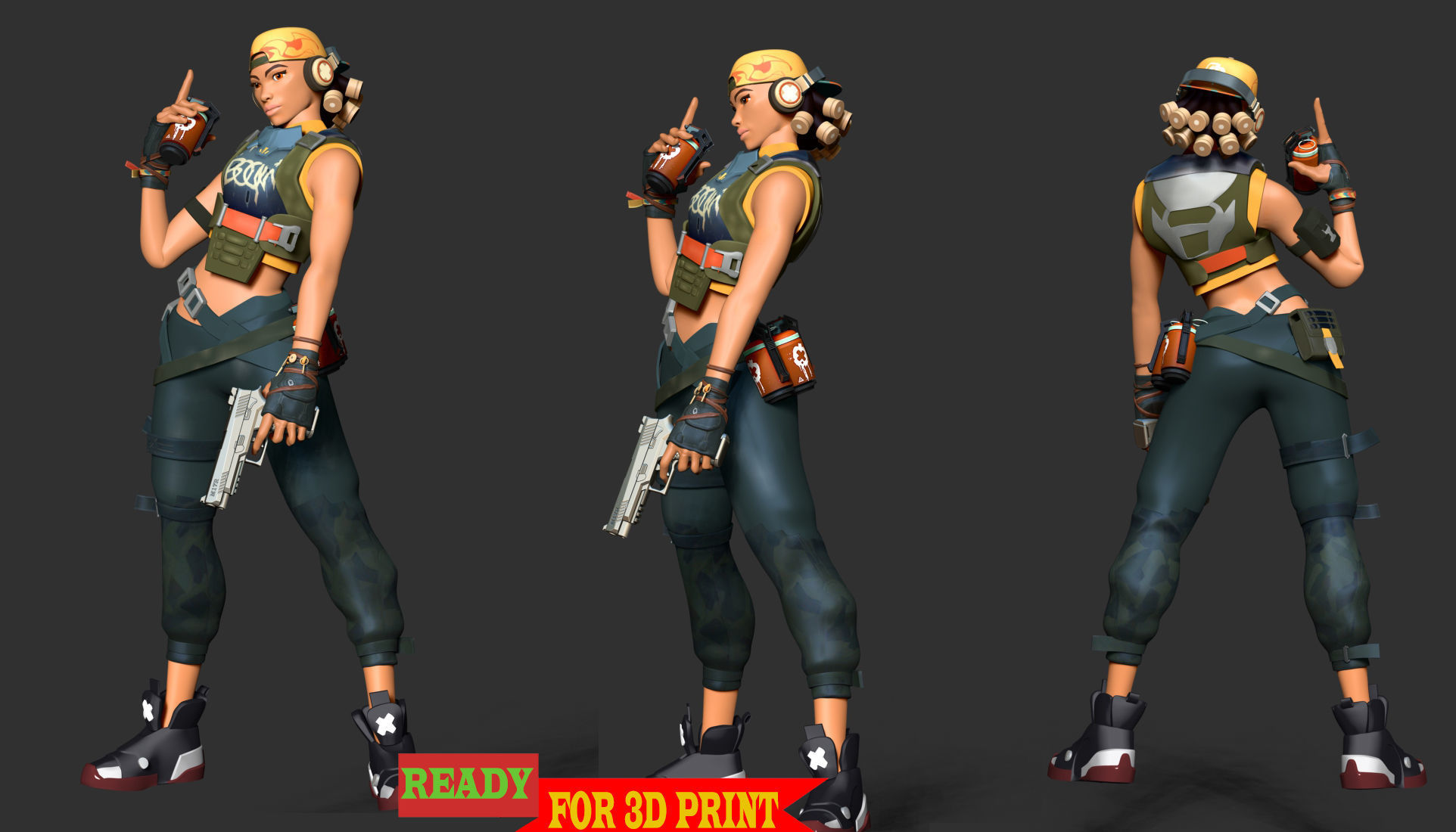 Raze - Valorant 3D model 3D printable | CGTrader