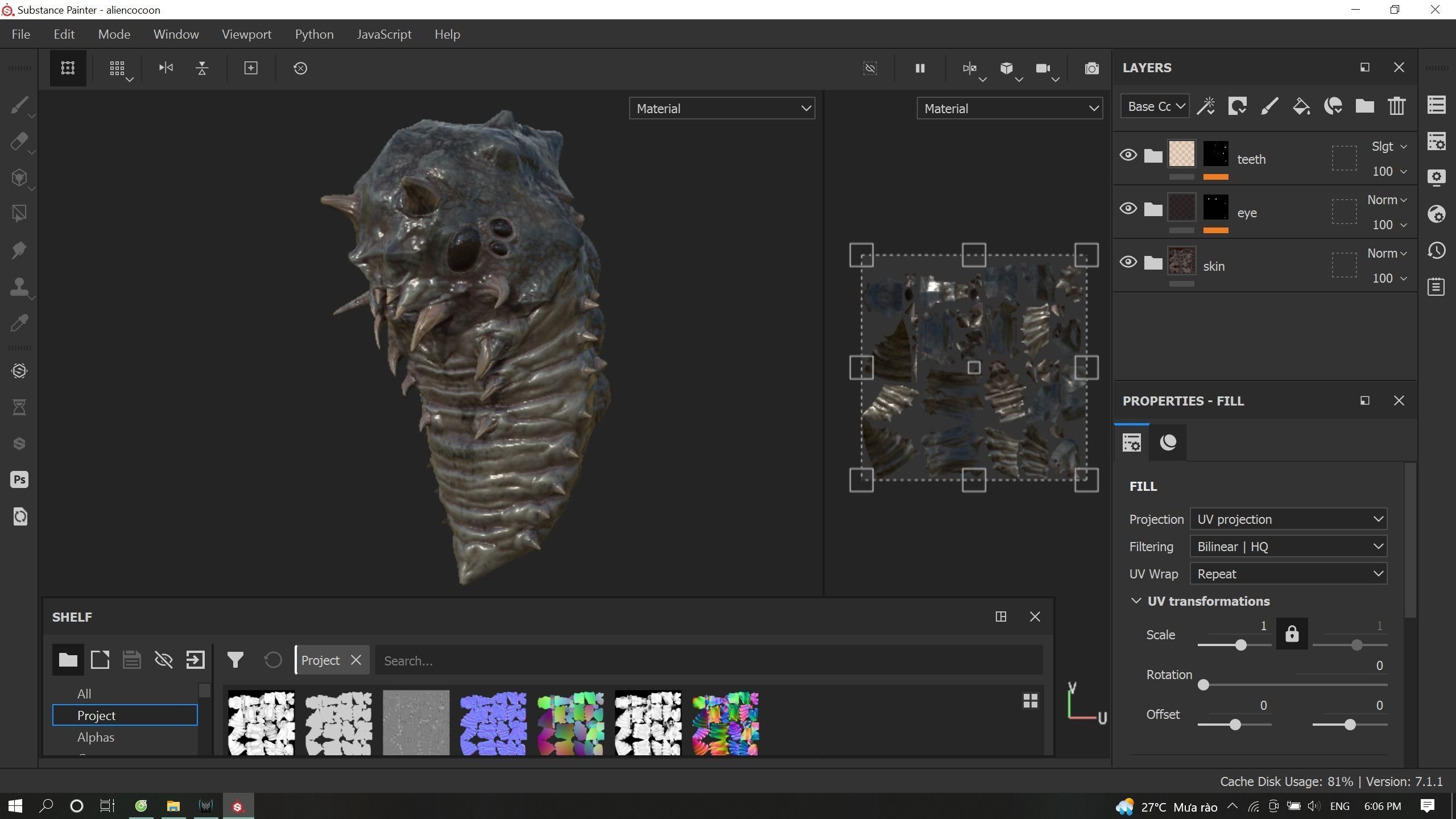 3D model Alien Parasite Cocoon VR / AR / low-poly | CGTrader