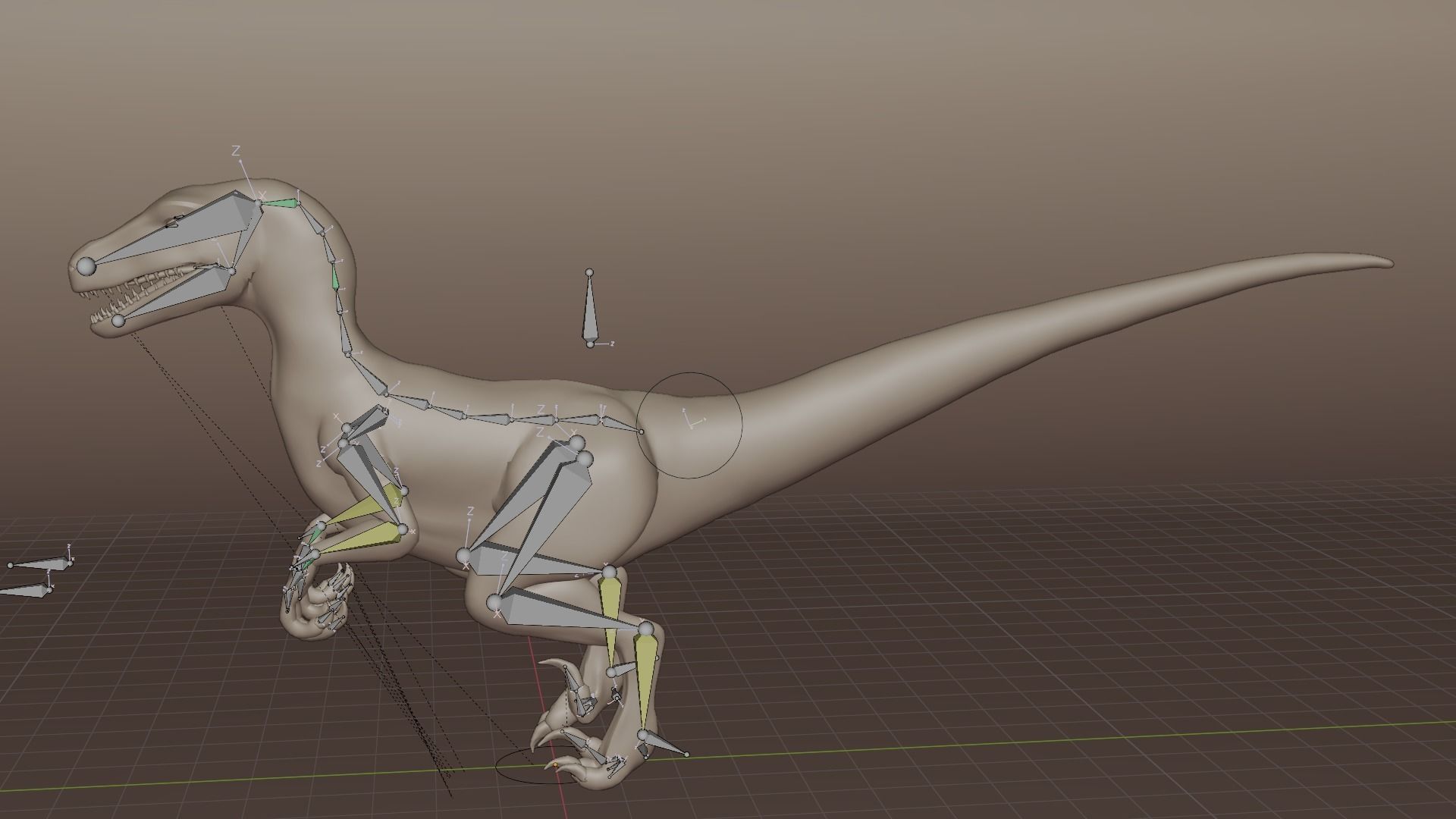 3D model velociraptor model rigged VR / AR / low-poly | CGTrader