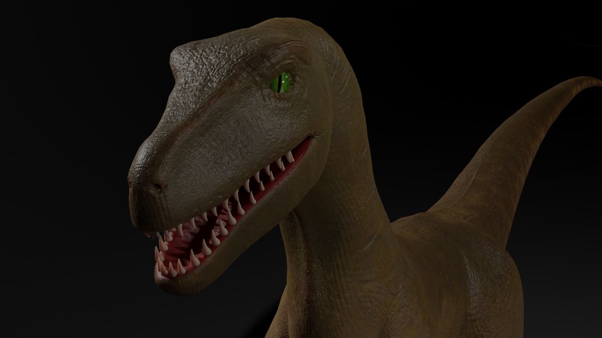 3D model velociraptor model rigged VR / AR / low-poly | CGTrader