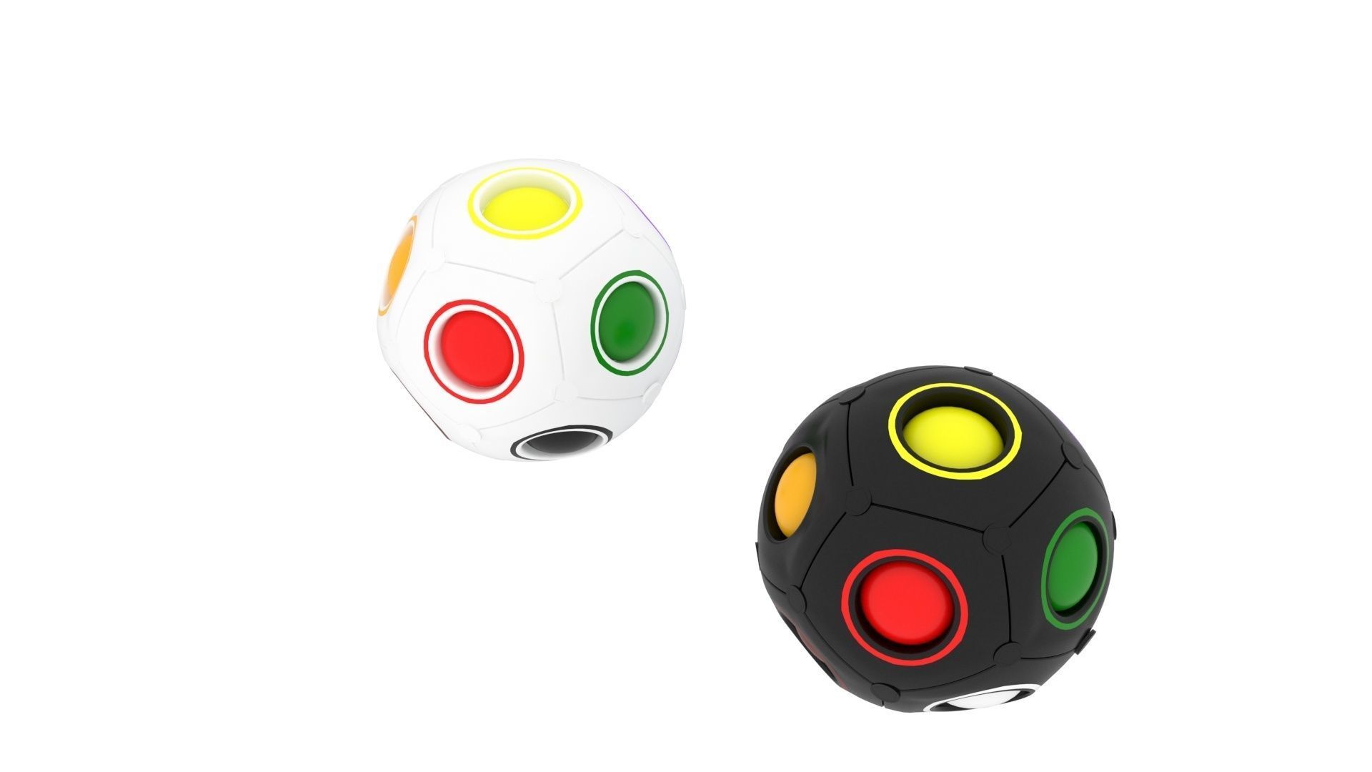 Color Shift Puzzle Balls 3D model | CGTrader