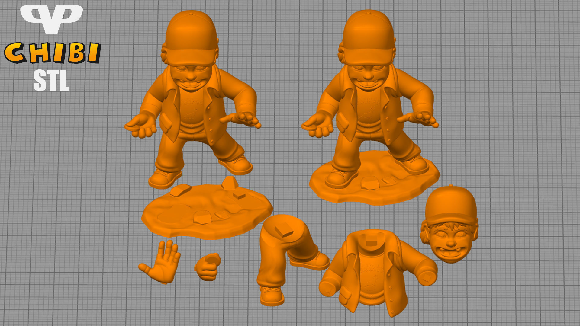 Stranger Things Dustin Henderson STL for 3D Printing ChibiSTL 3D model ...