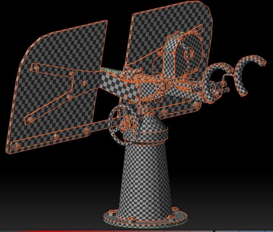 3D model Submarine anti-aircraft gun USS Pampanito-SS-383 VR / AR / low ...
