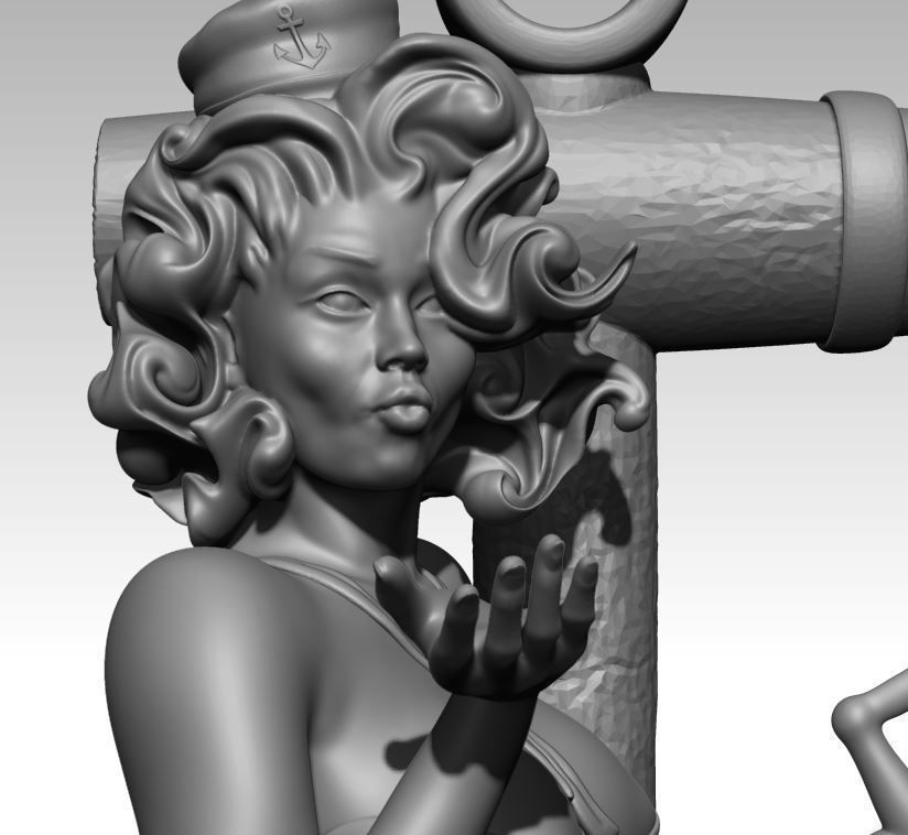 Sexy Sailor Pin Up 3d Model 3d Printable Cgtrader