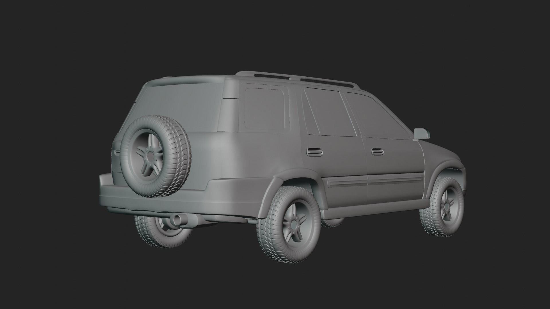 Hond Cr v CRV RD1 SUV 4x4 OFFROAD Car with basic interior free 3D model ...