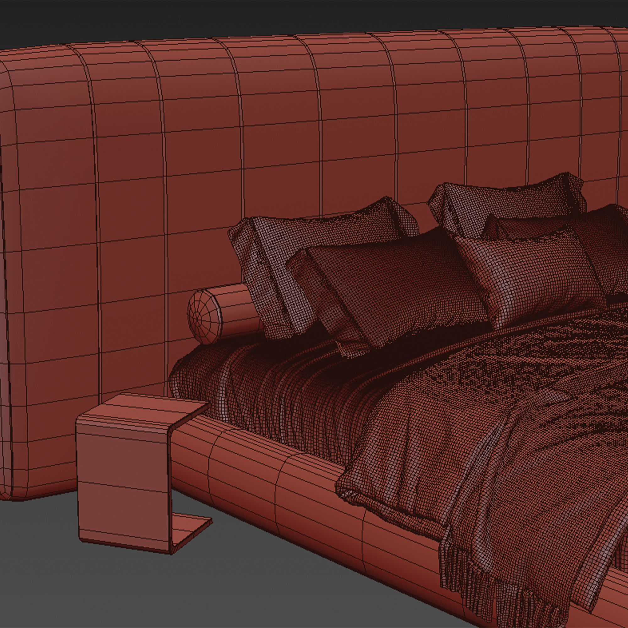Corona scarlet bed 3D model | CGTrader
