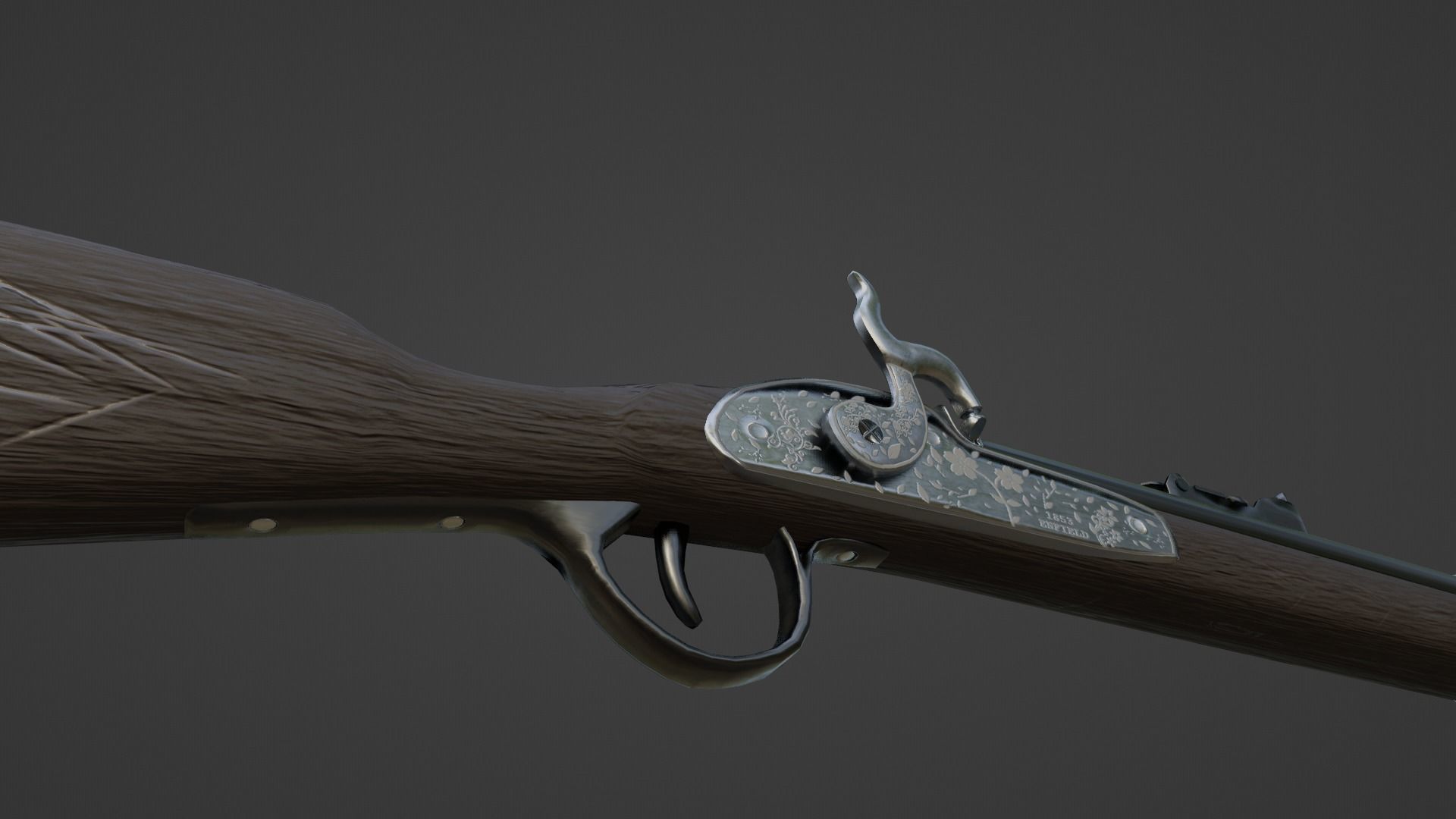 3D model 1853 Enfield Target Percussion Musket VR / AR / low-poly ...