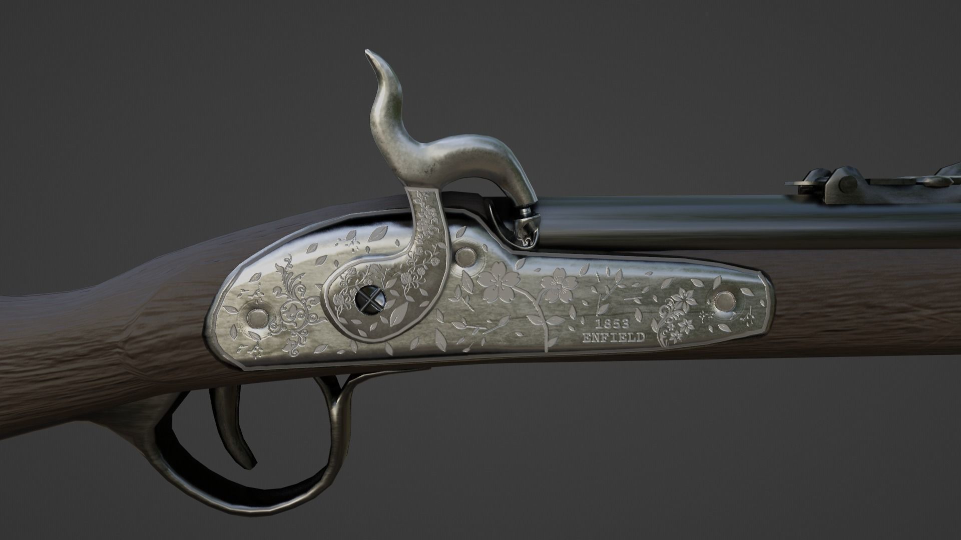 3D model 1853 Enfield Target Percussion Musket VR / AR / low-poly ...