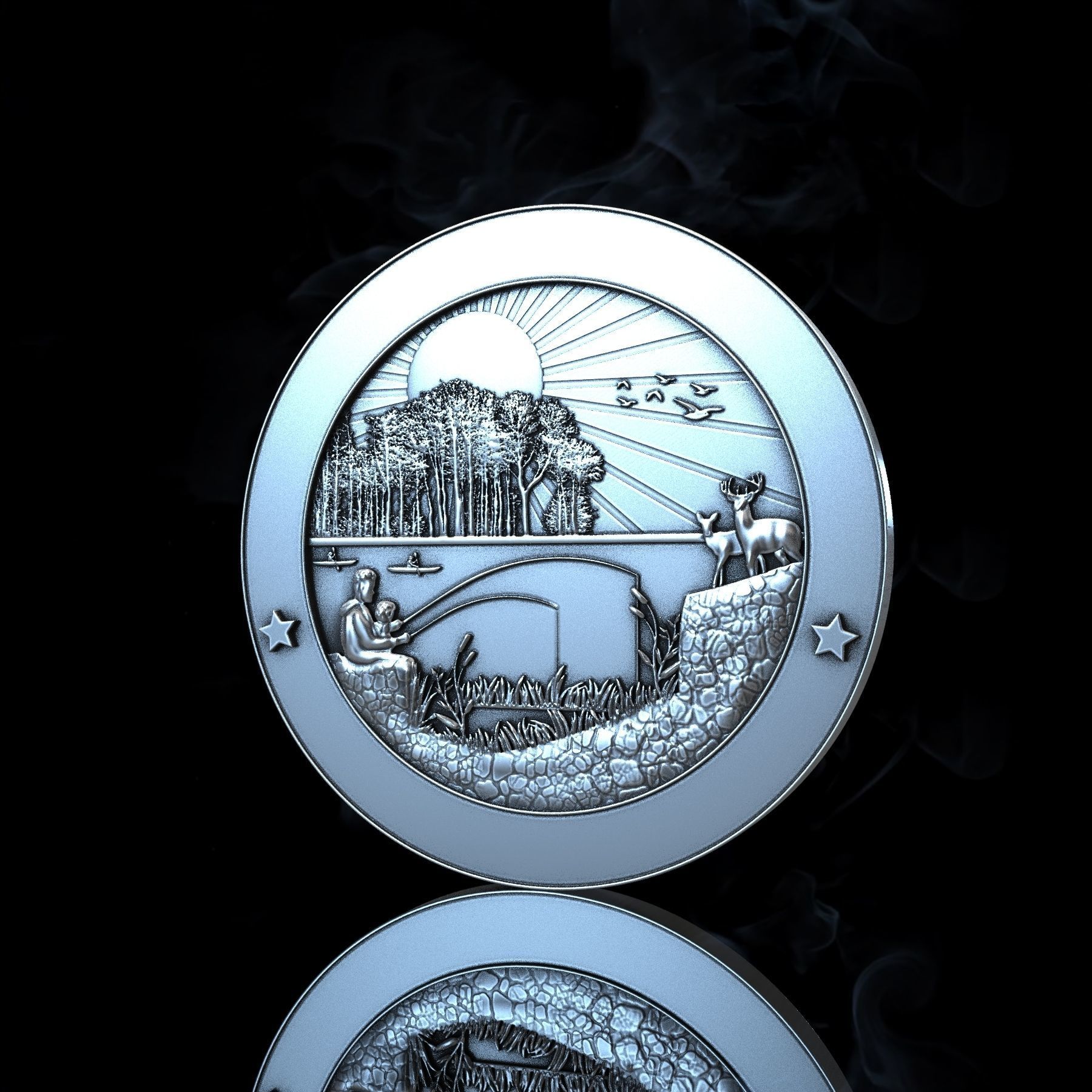 County Seal 3D model 3D printable | CGTrader