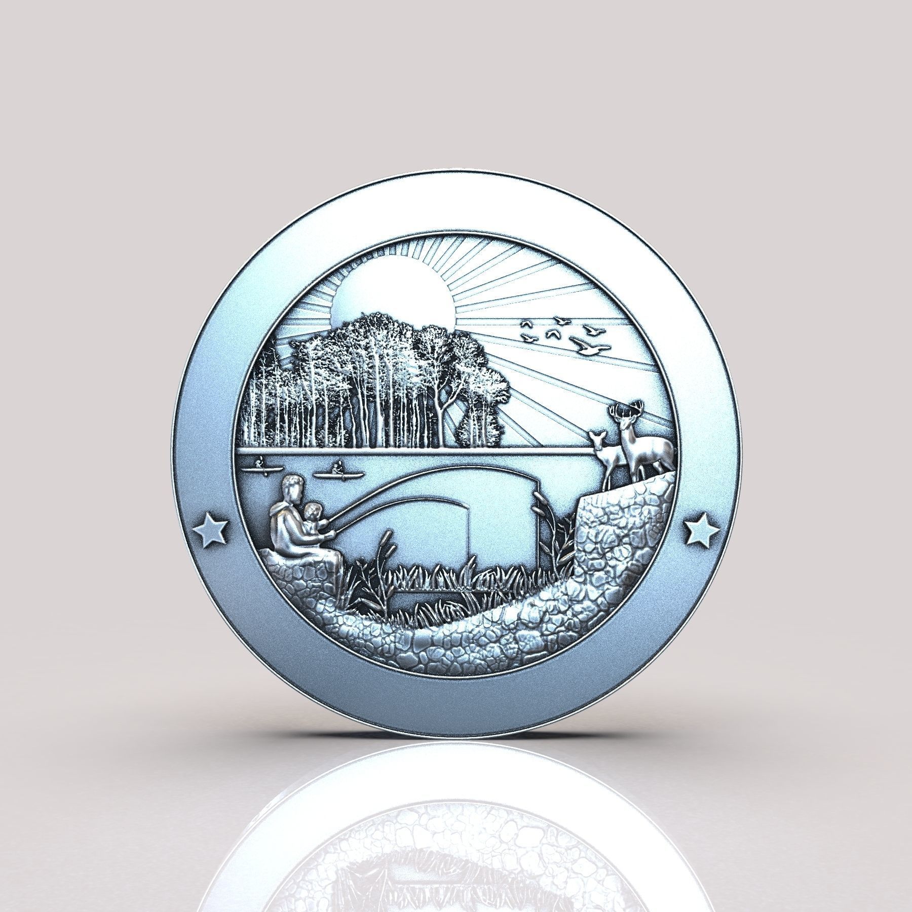 County Seal 3D model 3D printable | CGTrader