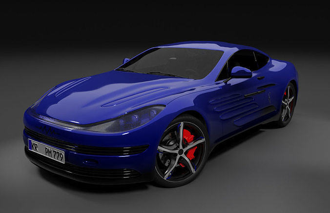 Concept car LSD 3D model rigged | CGTrader