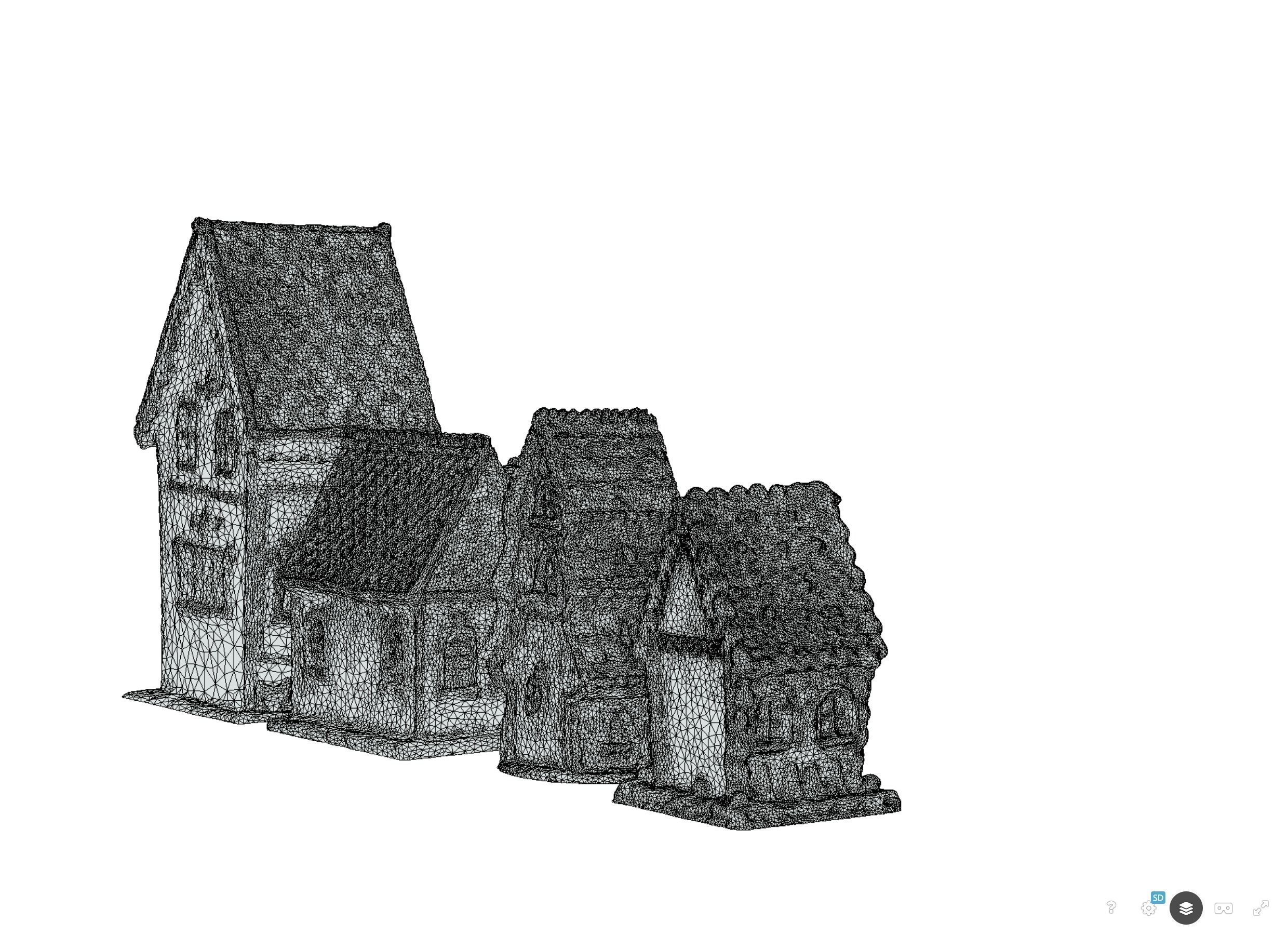 Gingerbread Houses Scan Pack 3D model | CGTrader