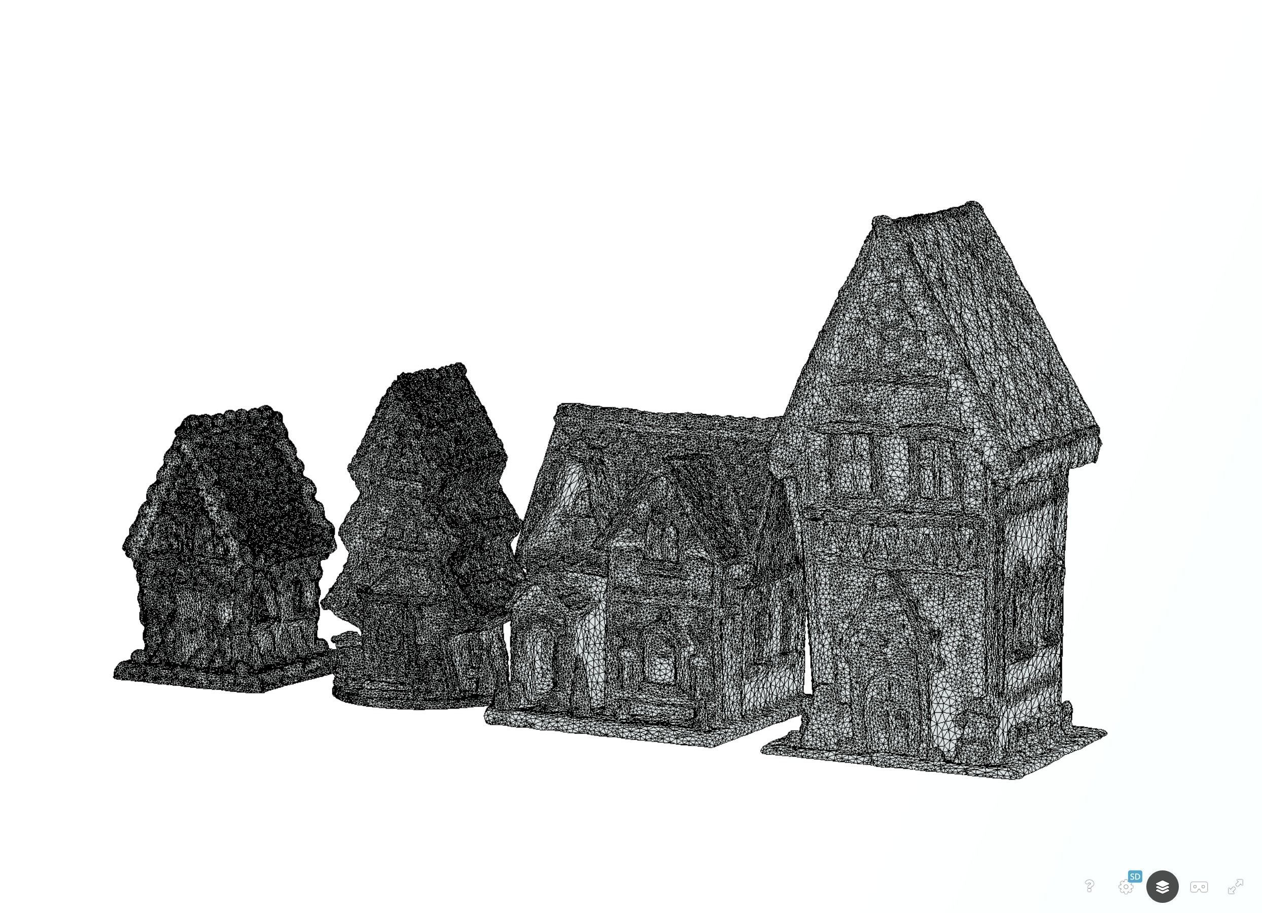 Gingerbread Houses Scan Pack 3D model | CGTrader