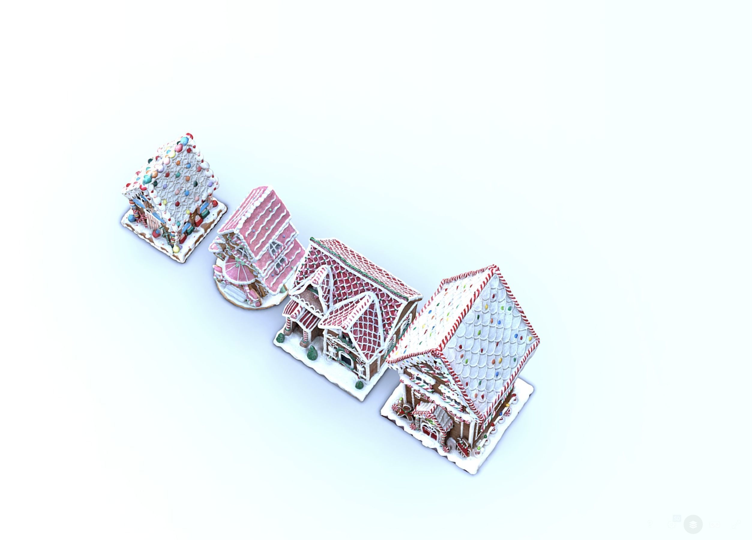 Gingerbread Houses Scan Pack 3D model | CGTrader
