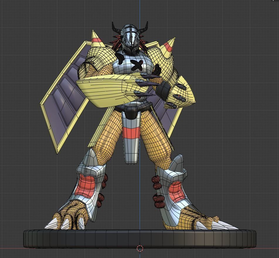 WarGreymon - Digimon 3D model rigged | CGTrader
