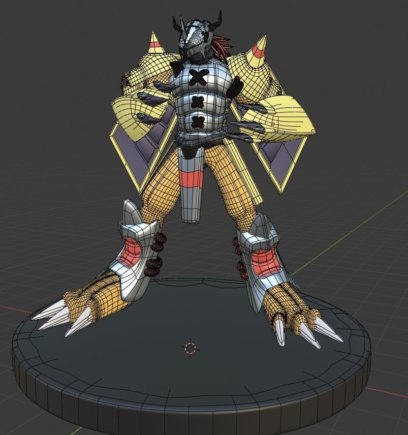 WarGreymon - Digimon 3D model rigged | CGTrader