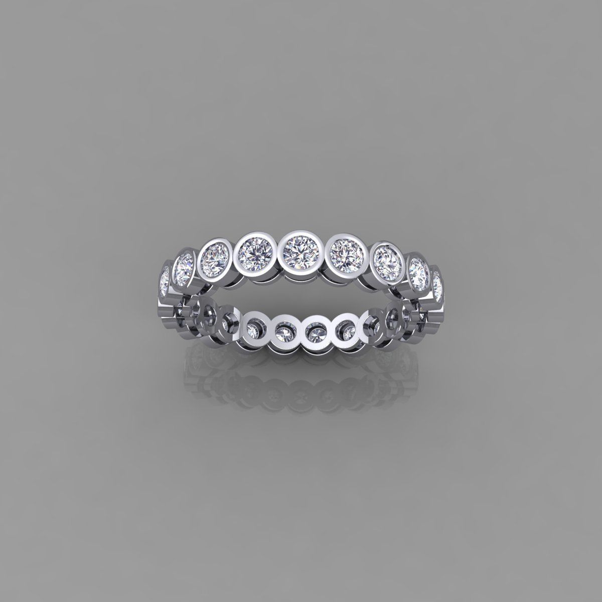 Bezel Eternity Ring 3d Model and Render 3D model 3D printable | CGTrader