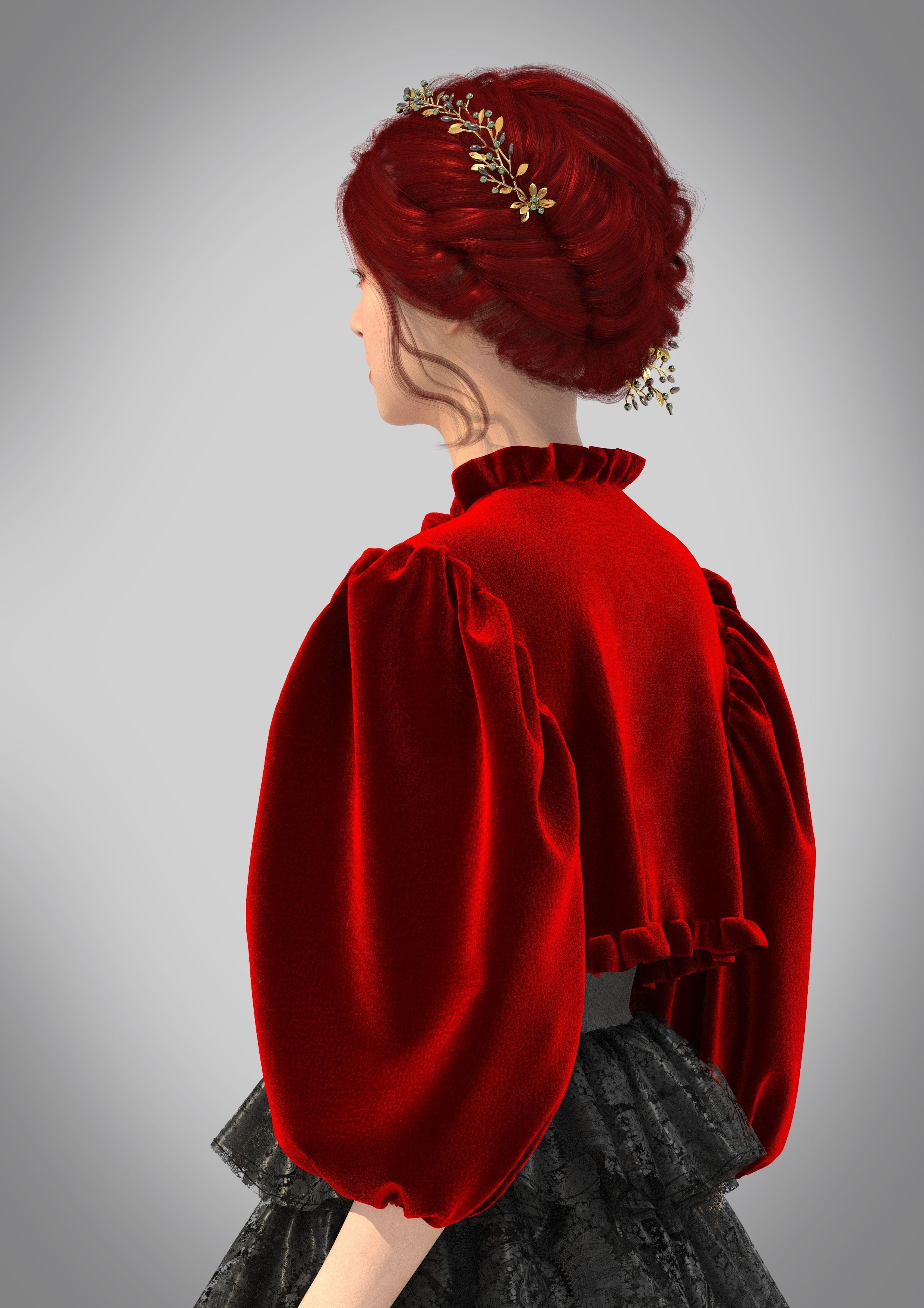 Bra top mini skirt set 3D model | CGTrader