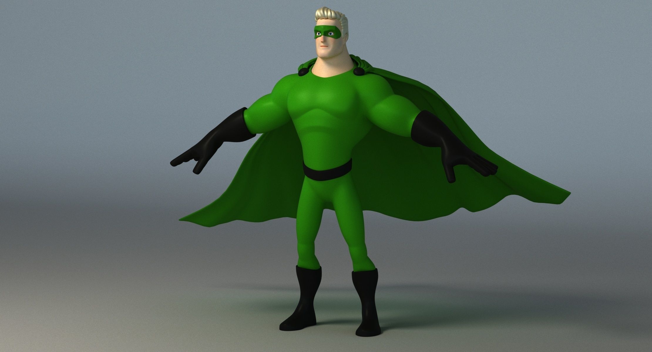 3D model Cartoon Superhero Male Character VR / AR / low-poly | CGTrader