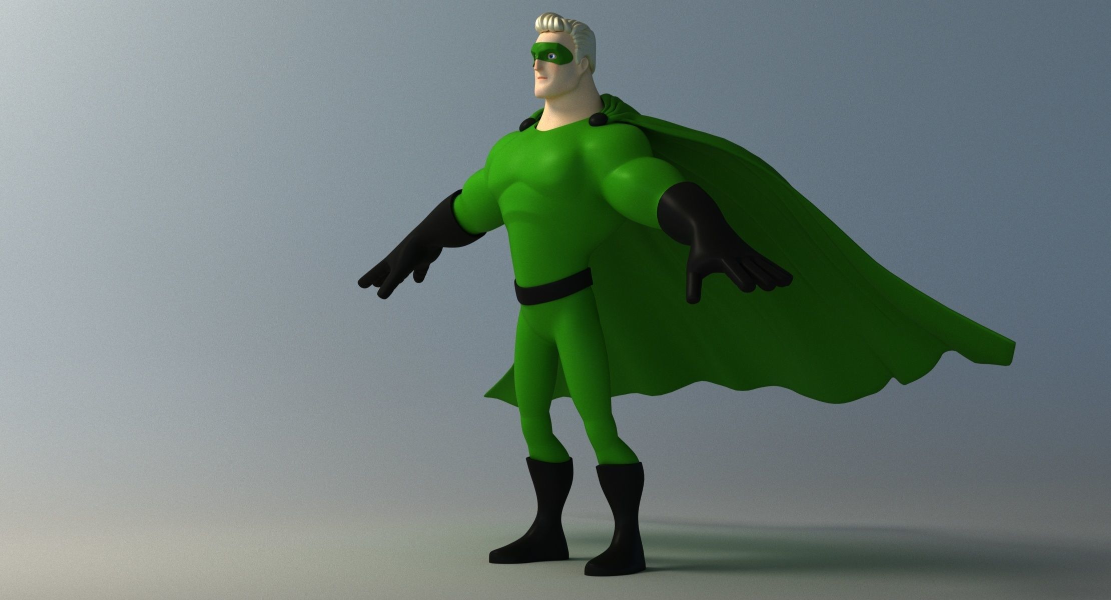 3D model Cartoon Superhero Male Character VR / AR / low-poly | CGTrader