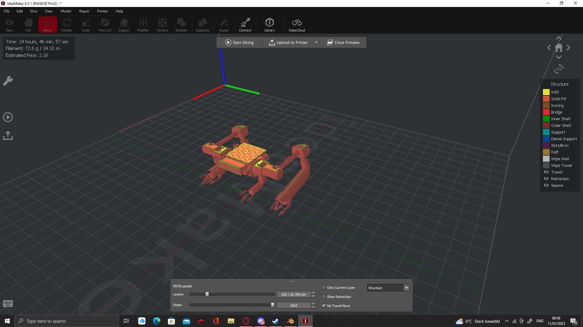 3D model Printable POD from Nier Automata Drone VR / AR / low-poly ...