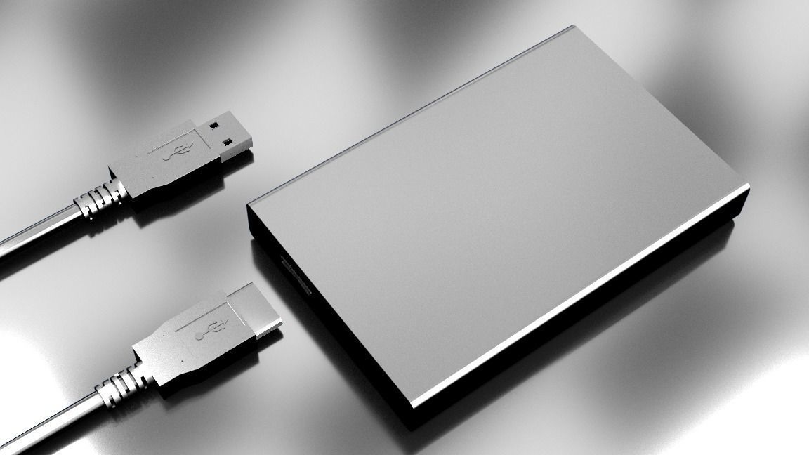 EXTERNAL HARD DISK 3D model | CGTrader