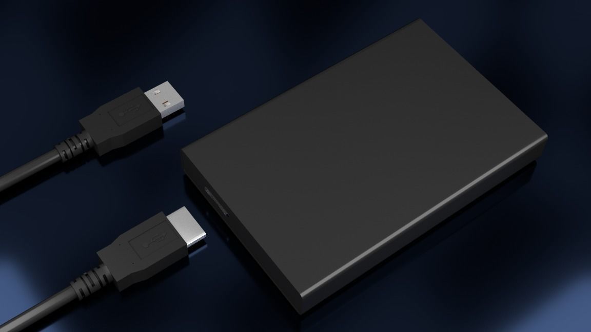 EXTERNAL HARD DISK 3D model | CGTrader