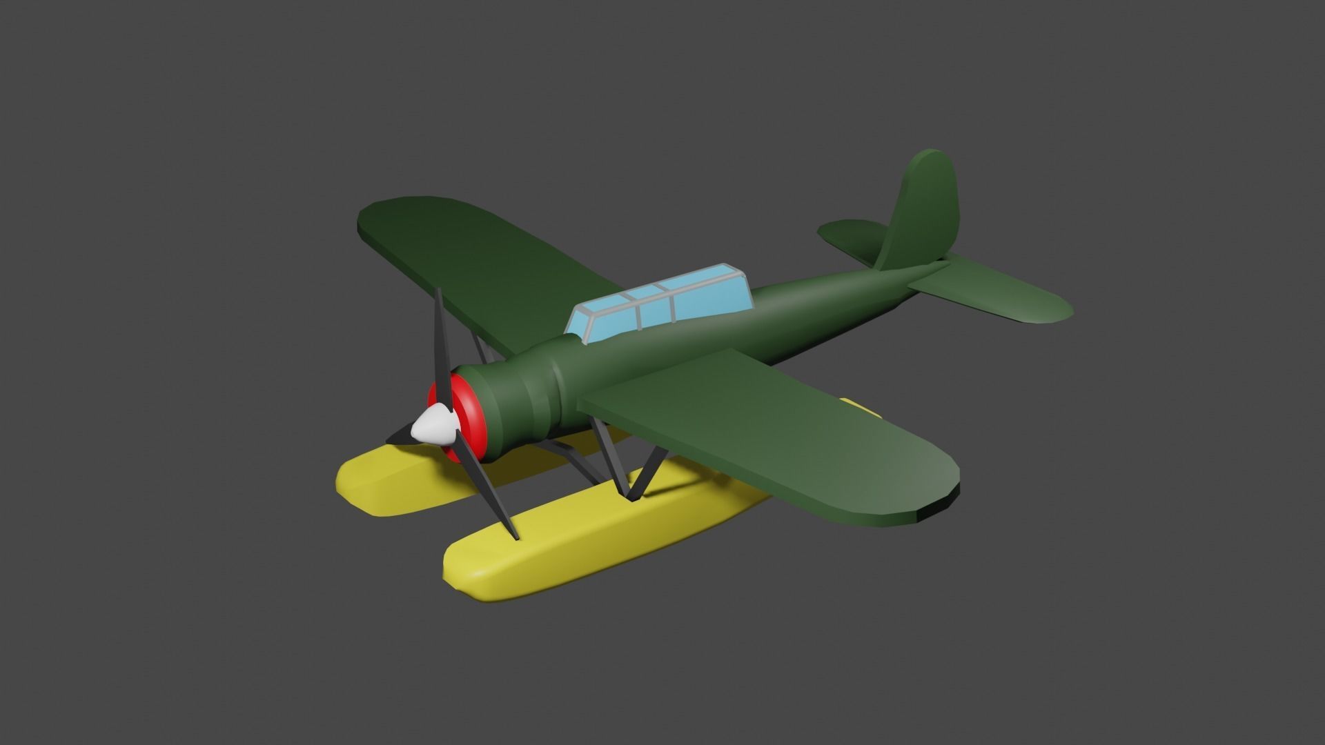Seaplane biplane free VR / AR / low-poly 3D model | CGTrader