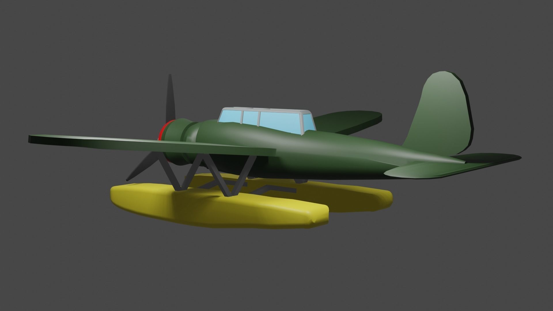 Seaplane biplane free VR / AR / low-poly 3D model | CGTrader