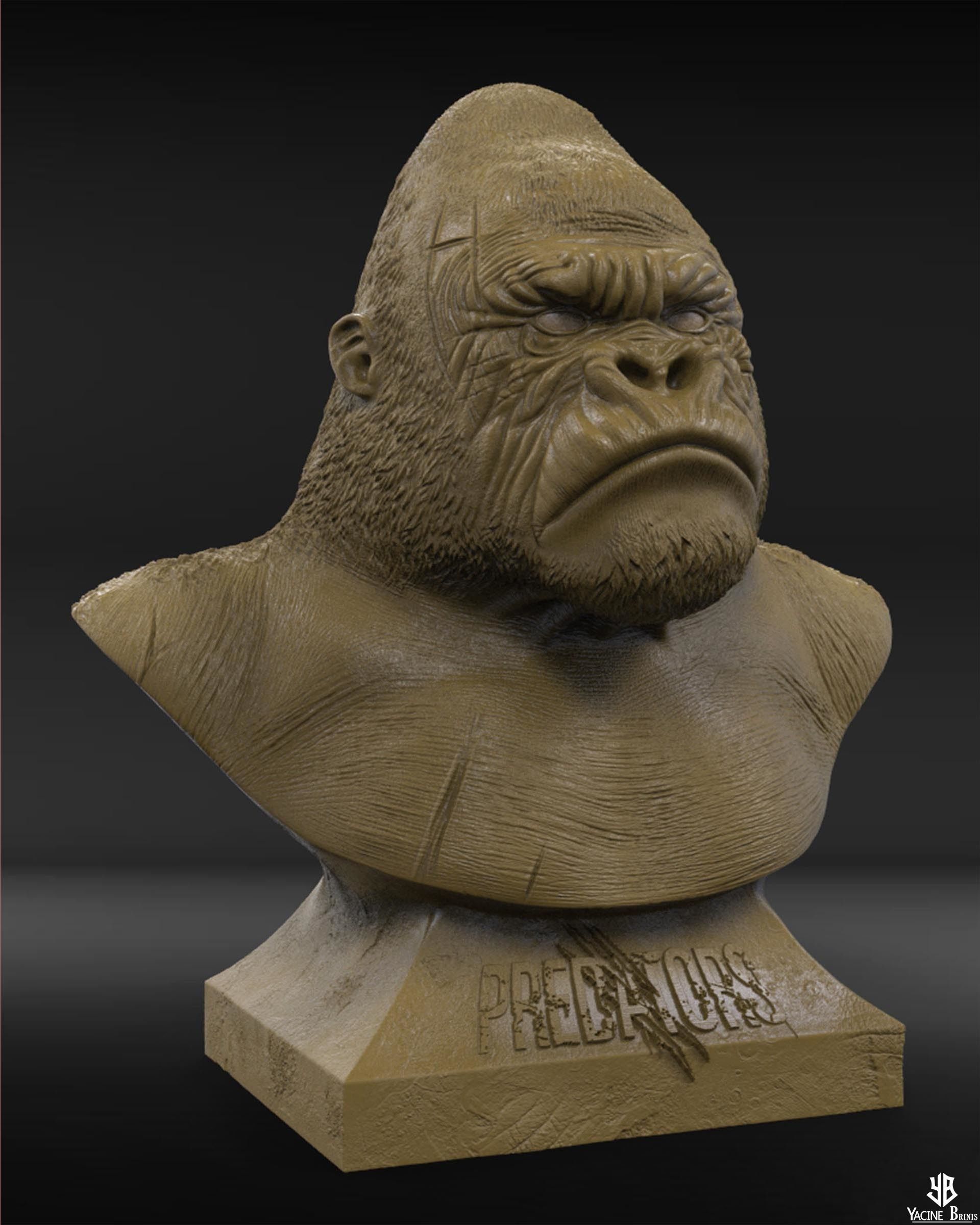Silverback Gorilla 3D Model 3D model 3D printable | CGTrader