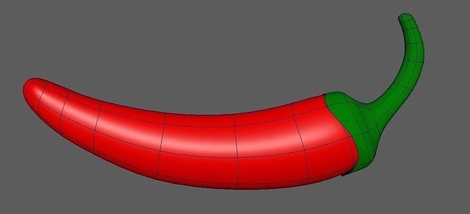 3D model low polygon chilli 3d model VR / AR / low-poly | CGTrader