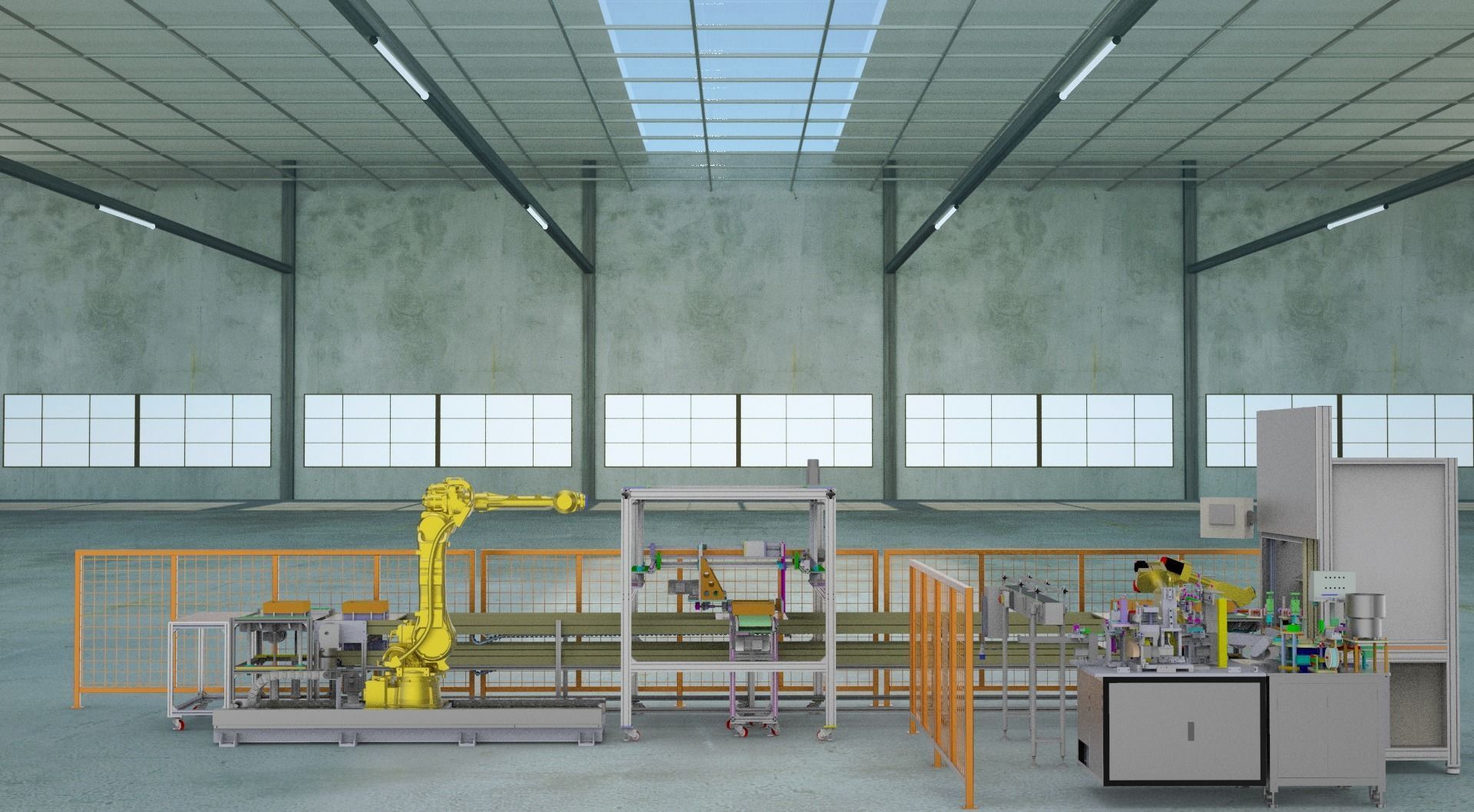 Automatic production line for battery pack electrode welding 3D model ...