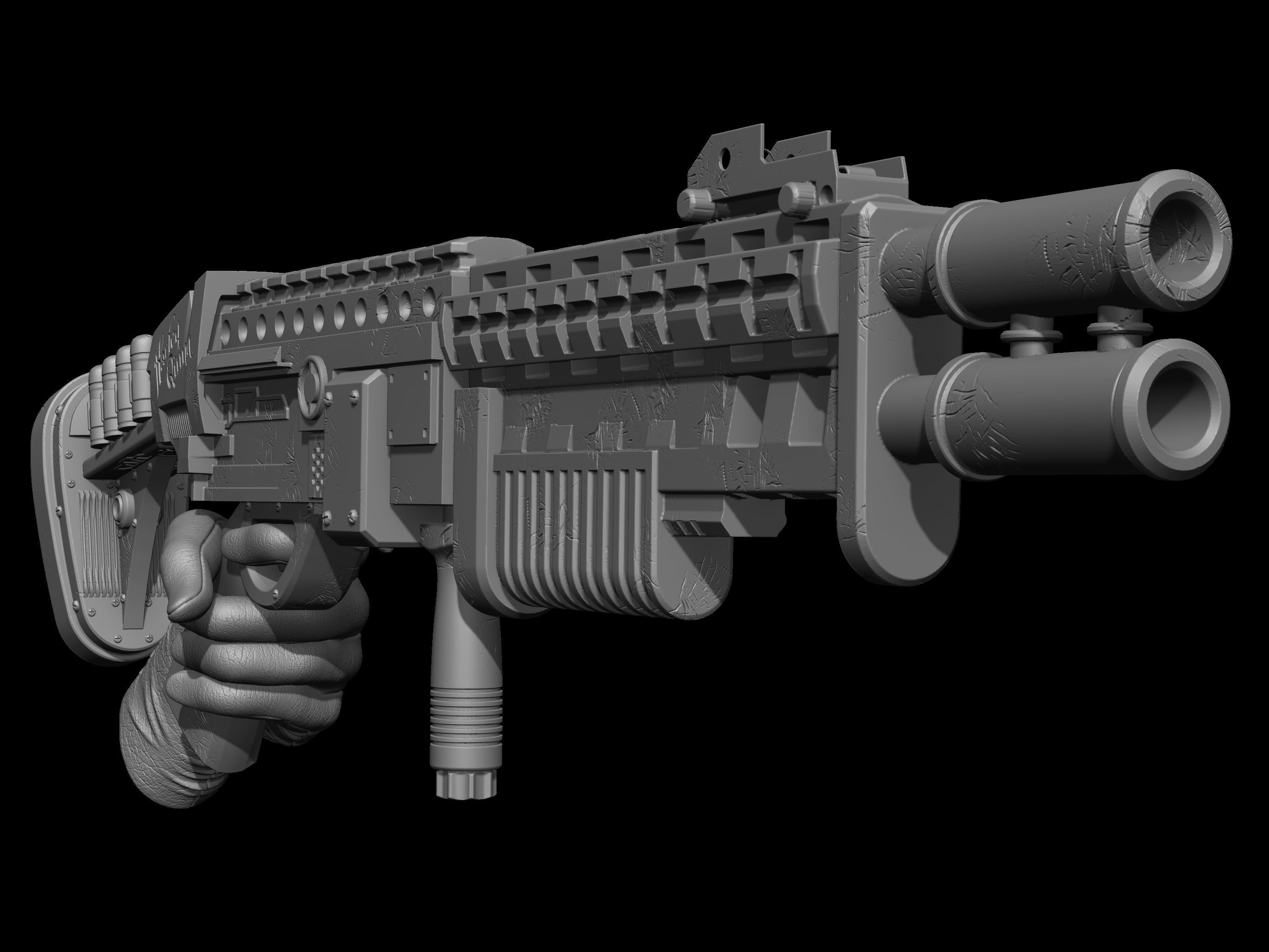 Gun with Hand 01 3D Model 3D model 3D printable | CGTrader