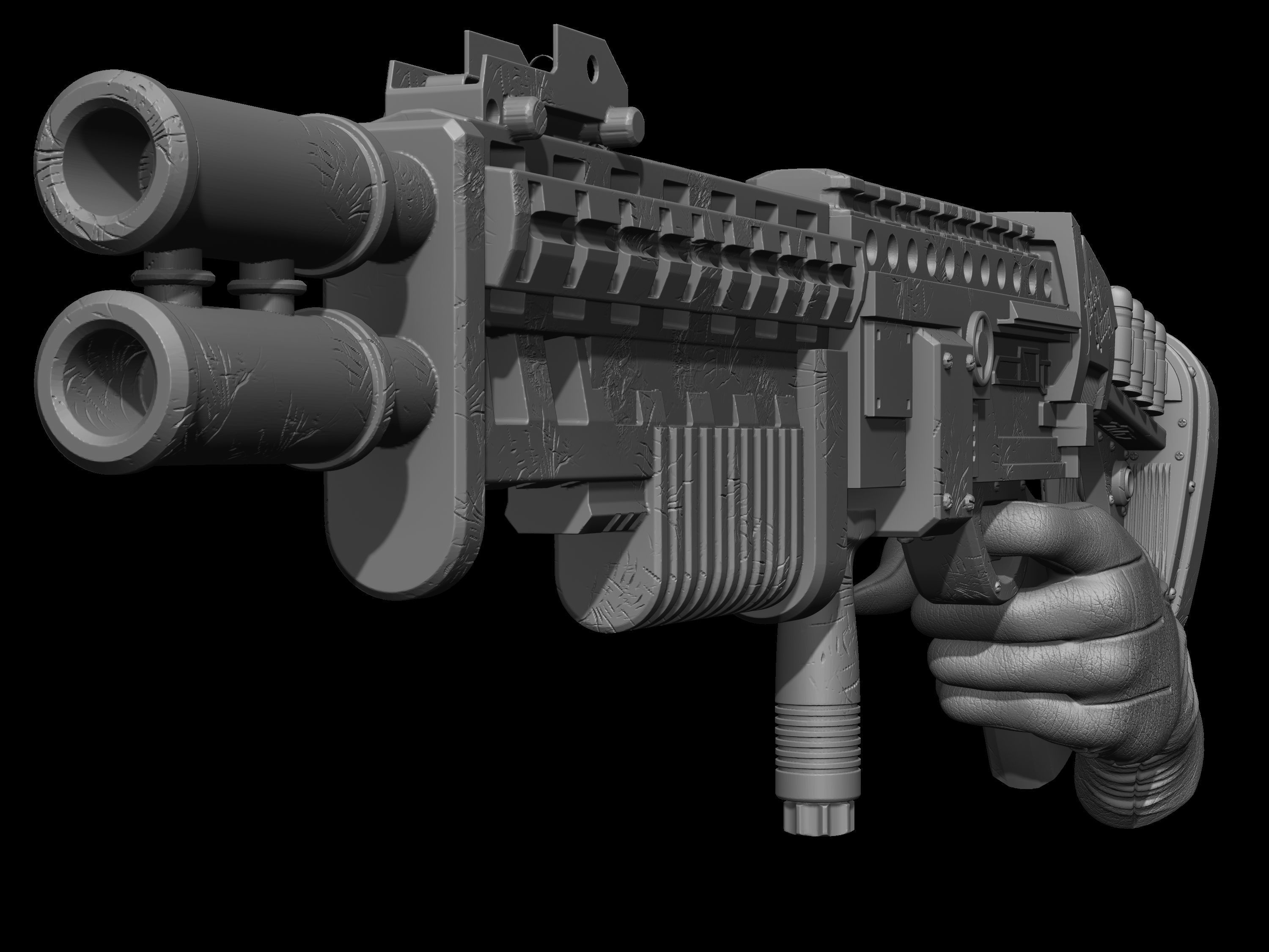 Gun with Hand 01 3D Model 3D model 3D printable | CGTrader