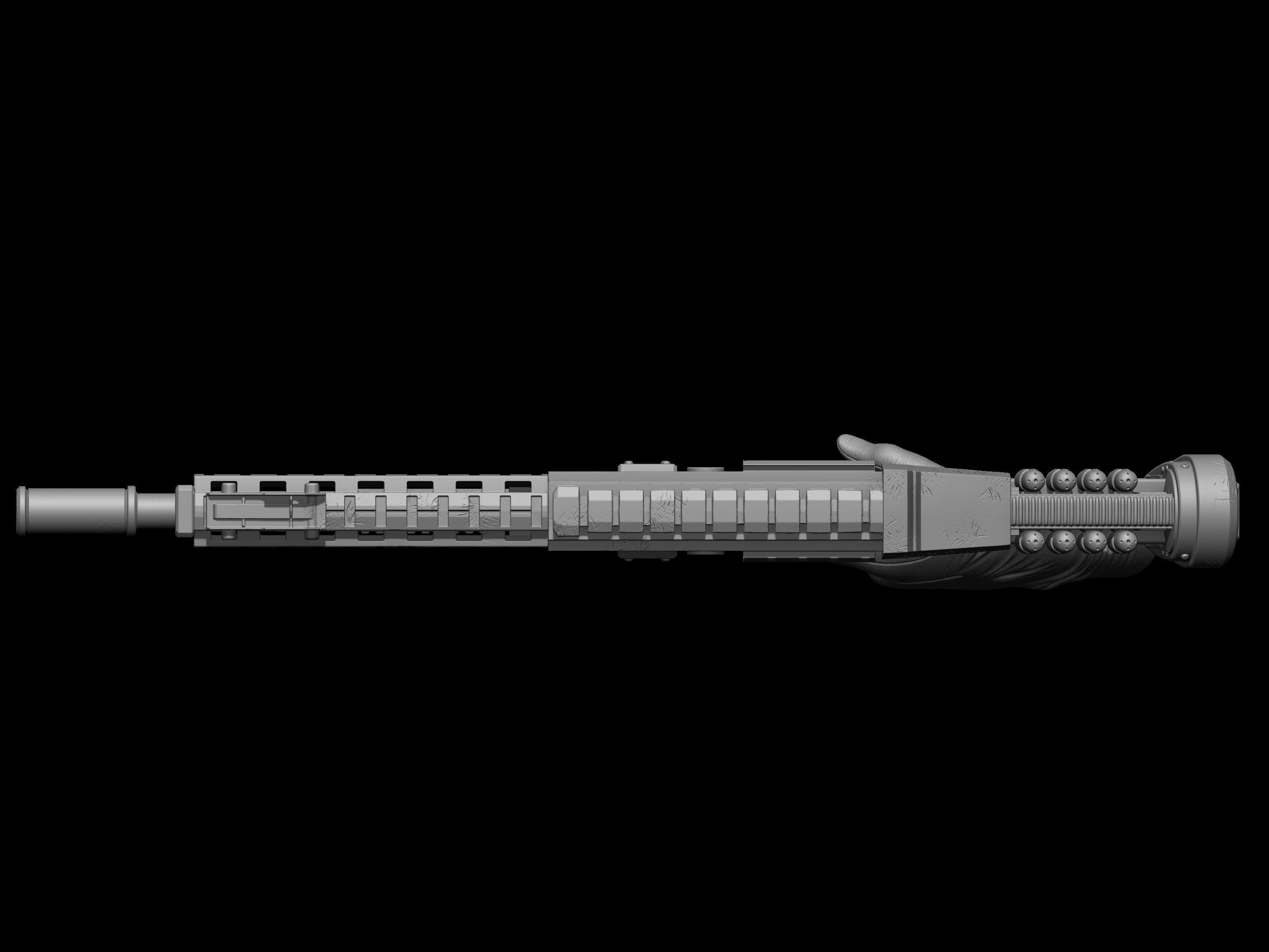 Gun with Hand 01 3D Model 3D model 3D printable | CGTrader