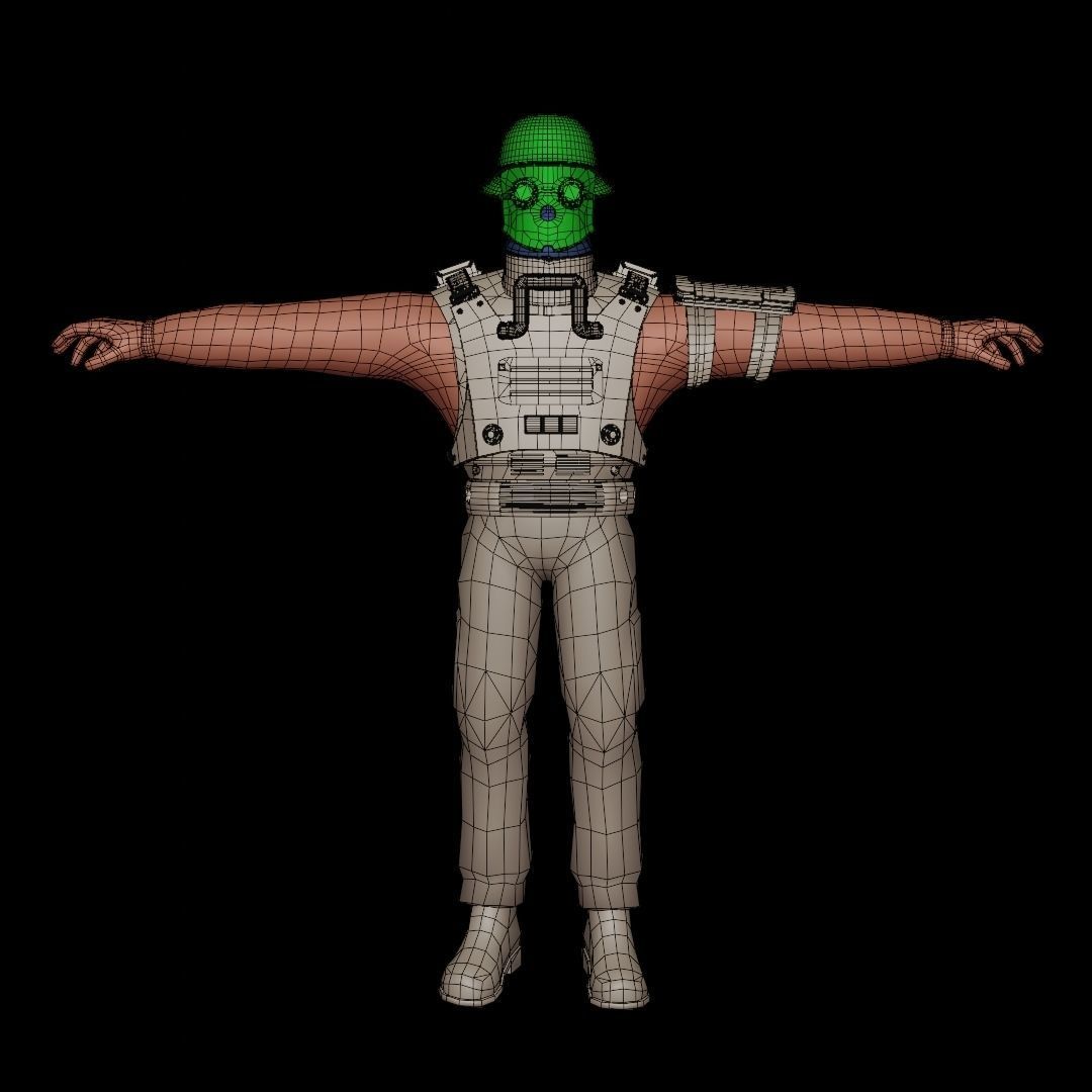 3D model Metal Soldier 3D Rigged Character VR / AR / low-poly | CGTrader