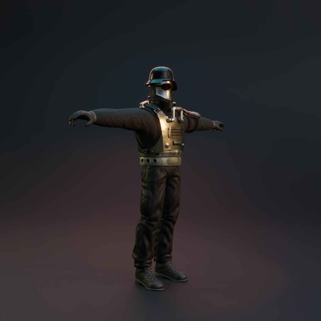 3D model Metal Soldier 3D Rigged Character VR / AR / low-poly | CGTrader