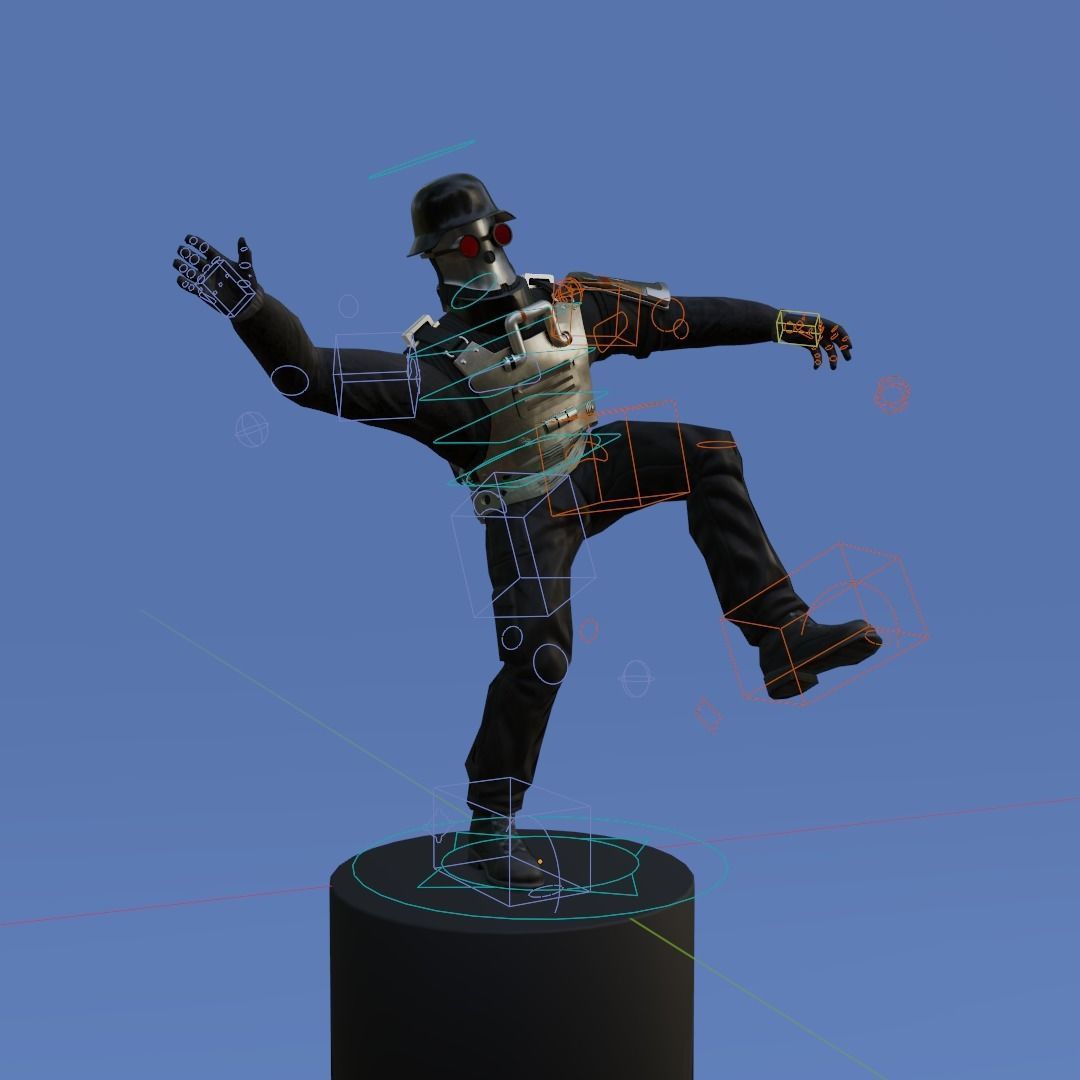3D model Metal Soldier 3D Rigged Character VR / AR / low-poly | CGTrader
