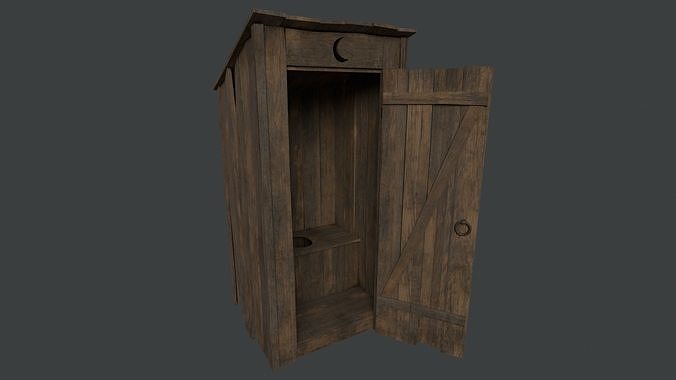 Wooden Outhouse PBR 3D Model 3D model | CGTrader